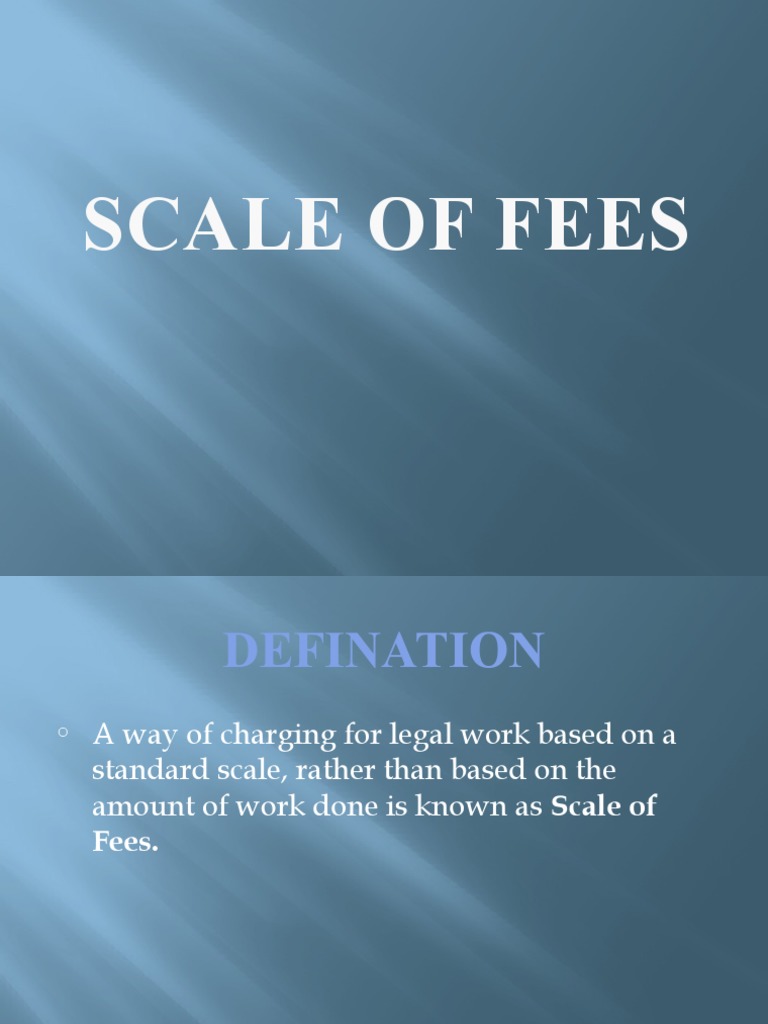 Scale of Fees | PDF | Architect | Fee