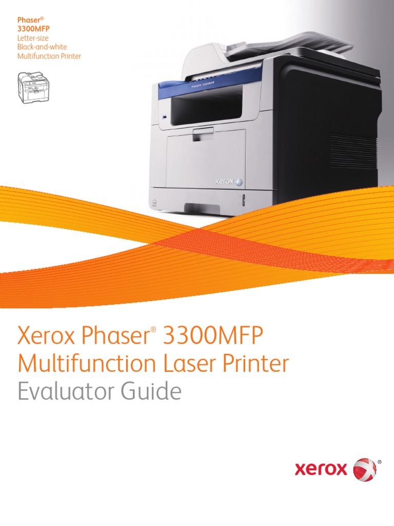 Xerox Phaser 3300MFP Multifunction Laser Printer: Evaluator Guide | PDF ...