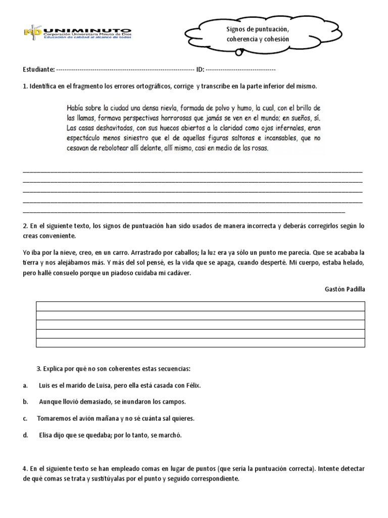 Errores y correcciones de puntuación | PDF
