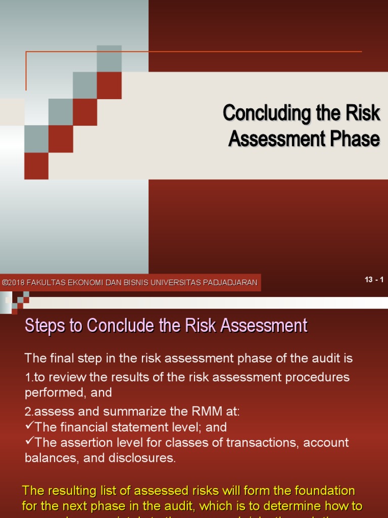 Plan The Audit - Concluding The Risk Assessment | PDF | Risk Assessment ...