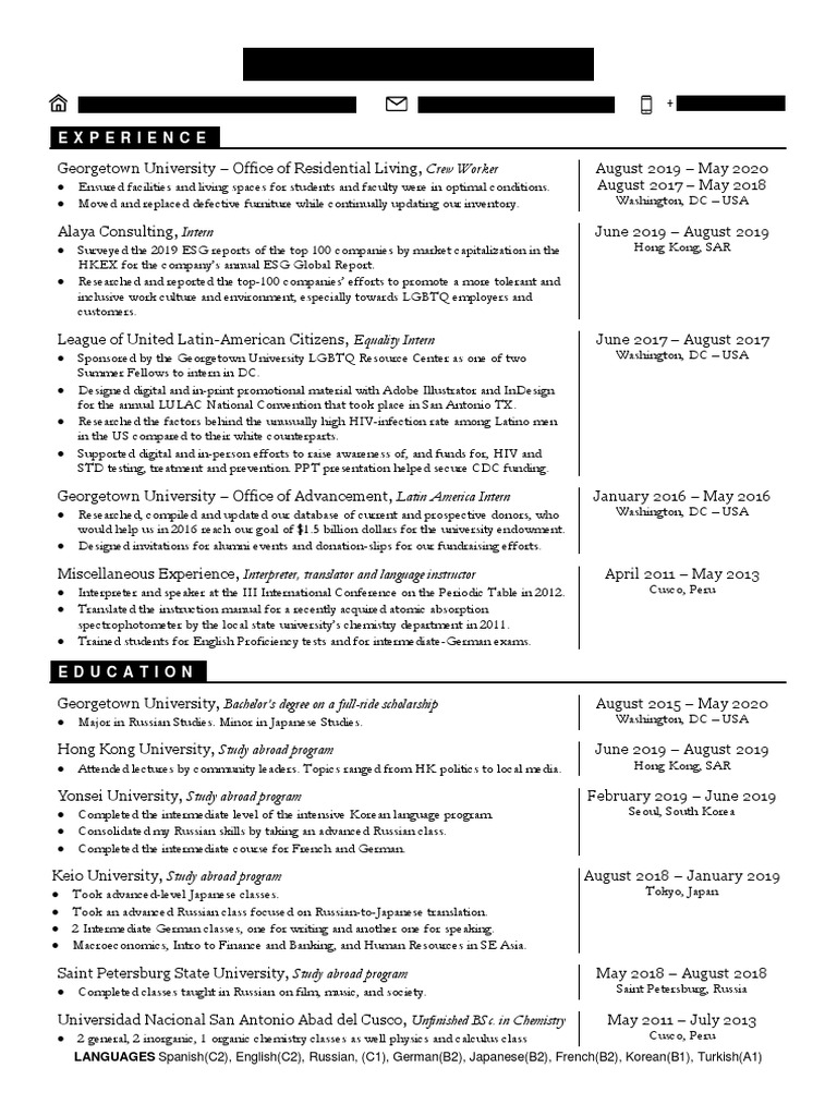 CV For Reddit PDF | PDF | International Student | Further Education