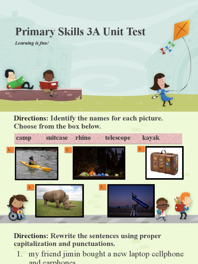 Primary Skills 3A Unit Test | PDF
