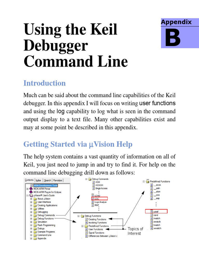 Using The Keil Debugger Command Line: Μvision Help | PDF | Digital ...