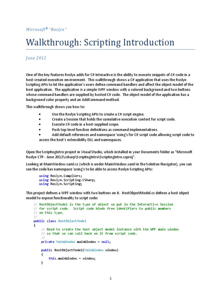 Interactive - Scripting Introduction | PDF | Scripting Language | Extensible Application Markup ...