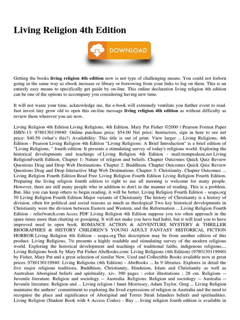 Living Religion 4th Edition PDF | PDF | E Books | Books