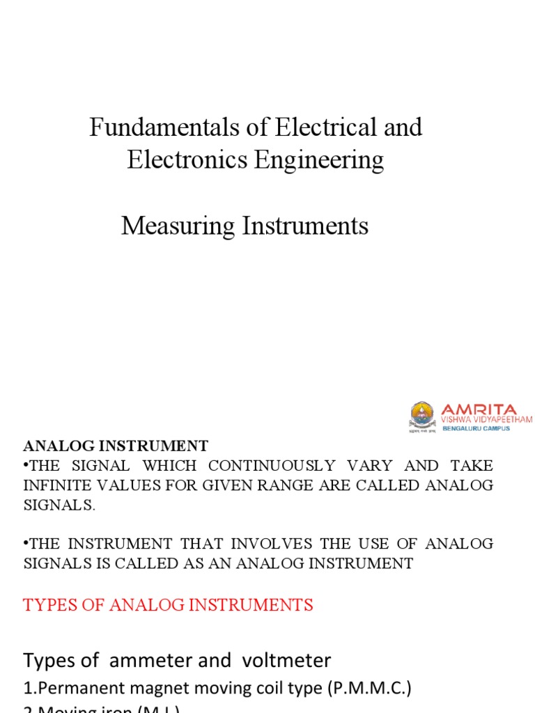 Measuring Instruments | PDF | Electrical Resistance And Conductance ...