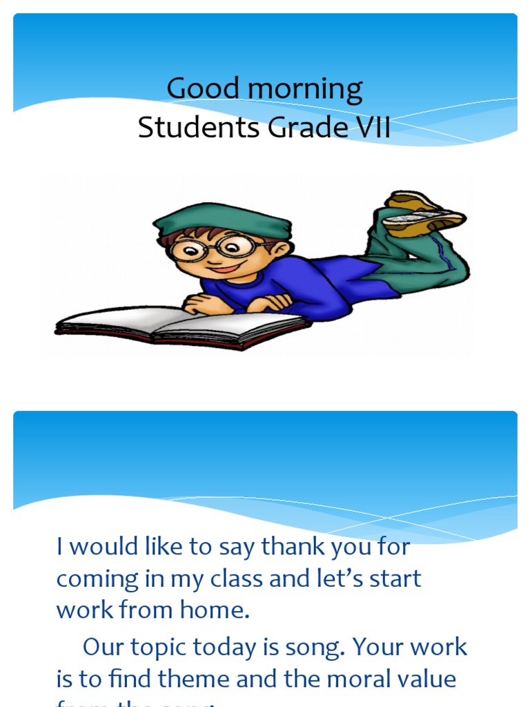 Good Morning Students Grade VII | PDF