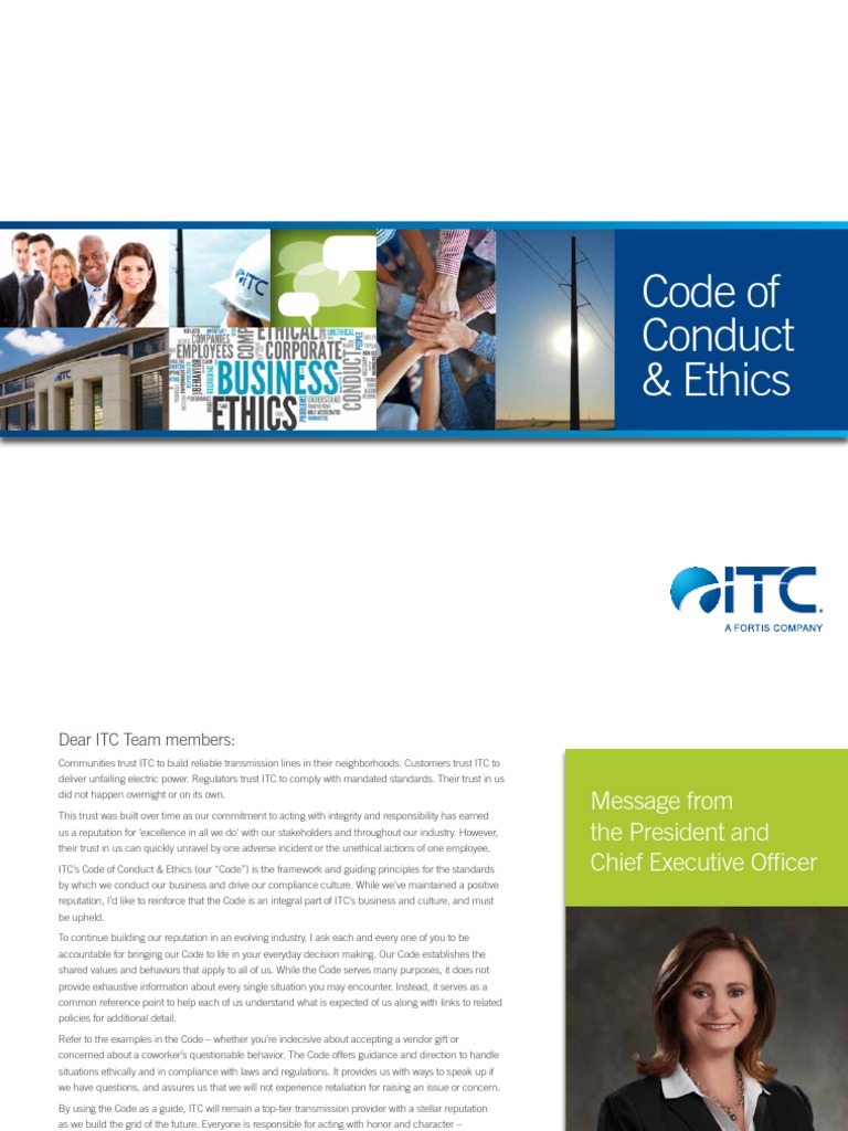 Itc Code-Of-Conduct v9 Rev0819 | PDF | Conflict Of Interest | Integrity