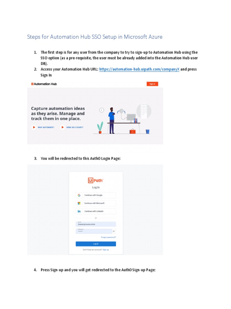 Automation Hub SSO Setup | PDF