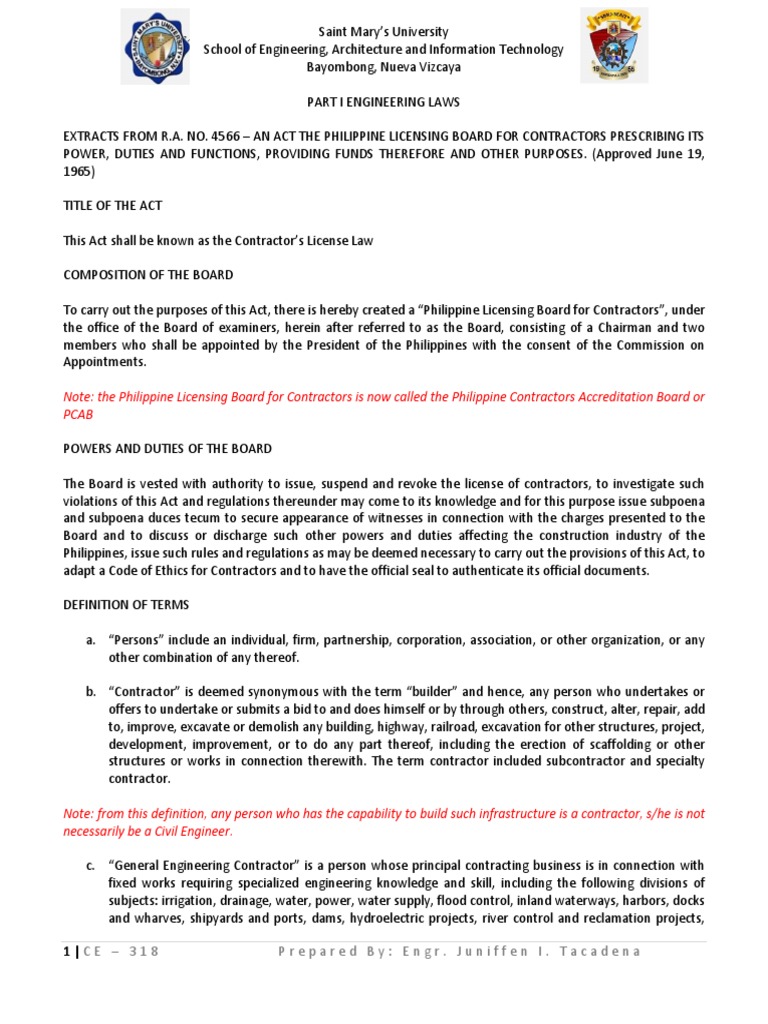 Engineering Laws - The CL Law | PDF | License | Common Law