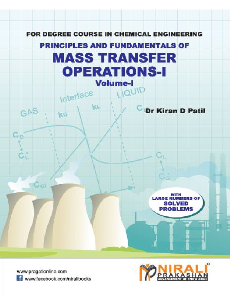 PRINCIPLES OF MASS TRANSFER OPERATIONS - I Volume I - Nodrm PDF | PDF | Diffusion | Mass Transfer
