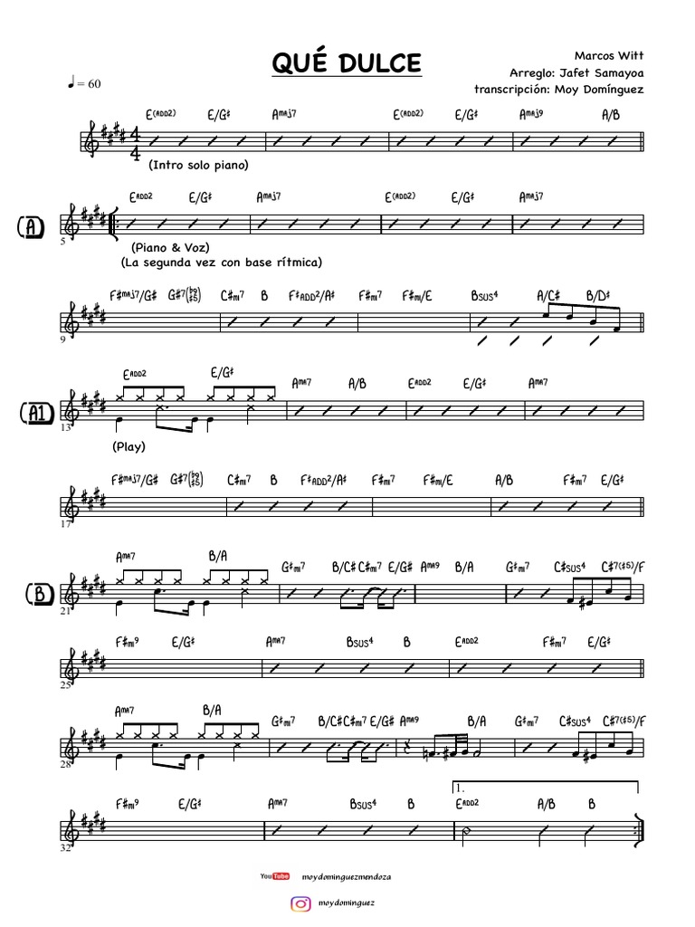 QUÉ DULCE (Chart) | PDF