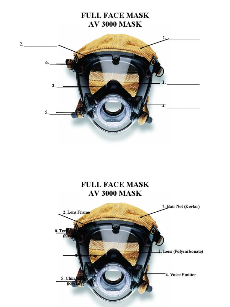 Exploded Diagram and Component List of the Full Face Mask AV 3000 ...