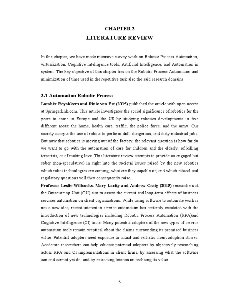 7 Chapter - 2 LITERATURE REVIEW | PDF | Automation | Artificial ...