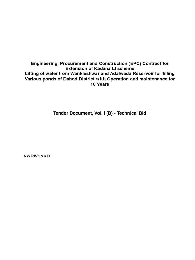 Vol I B Technical Bid | PDF | Specification (Technical Standard) | Government
