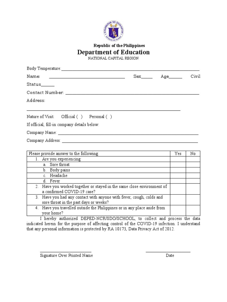 Department of Education: Republic of The Philippines | PDF