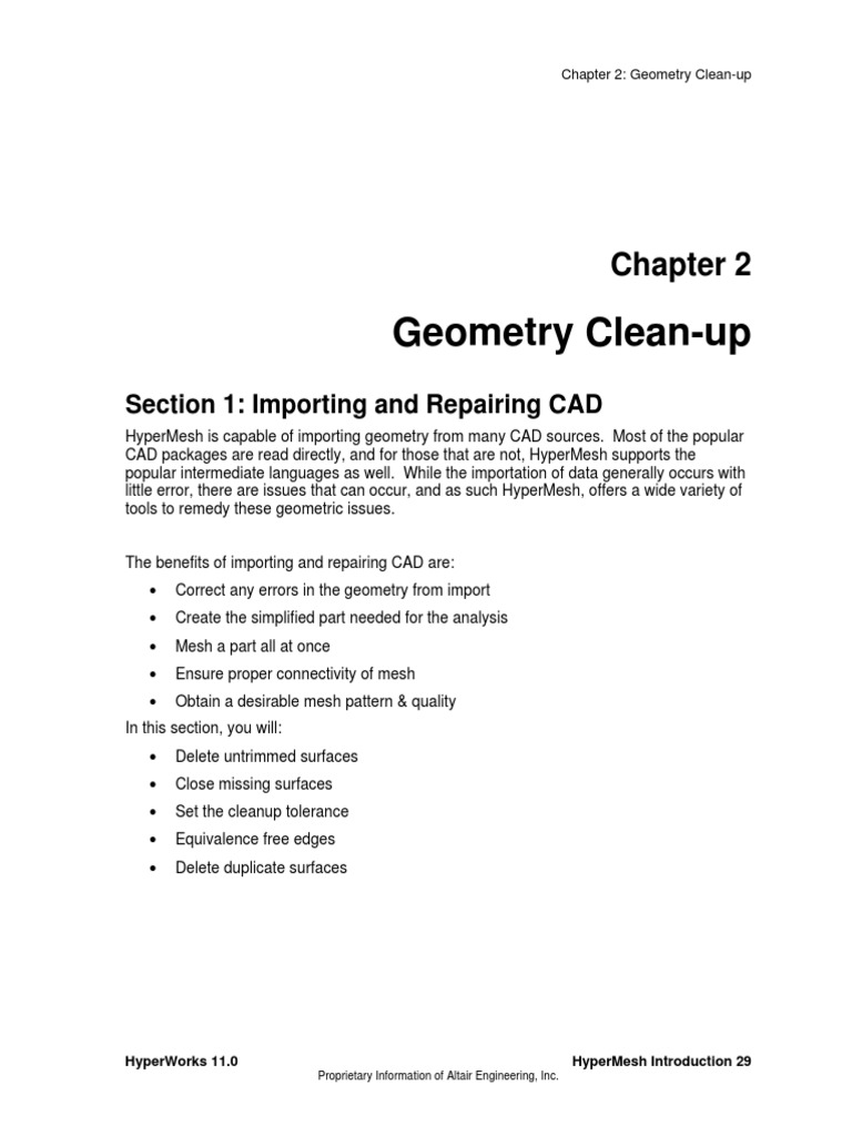 Geometry Clean-Up: Section 1: Importing and Repairing CAD | Download ...