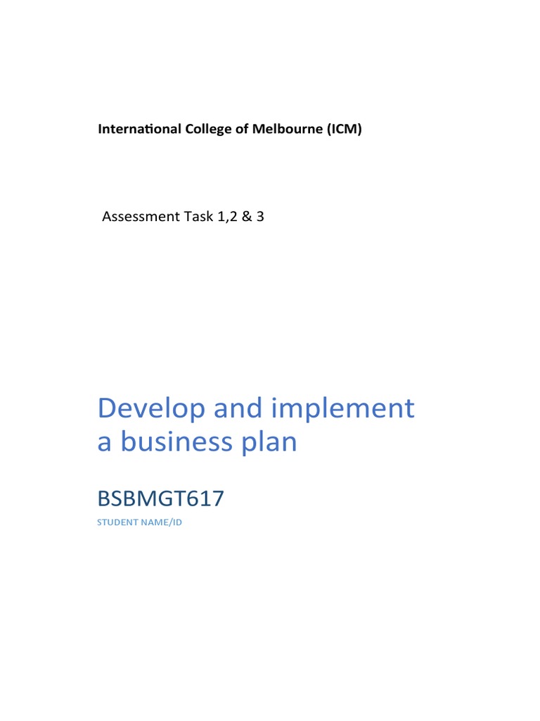 Assessment 1 Bplan Format & 2-3 | PDF | Performance Indicator | Goal