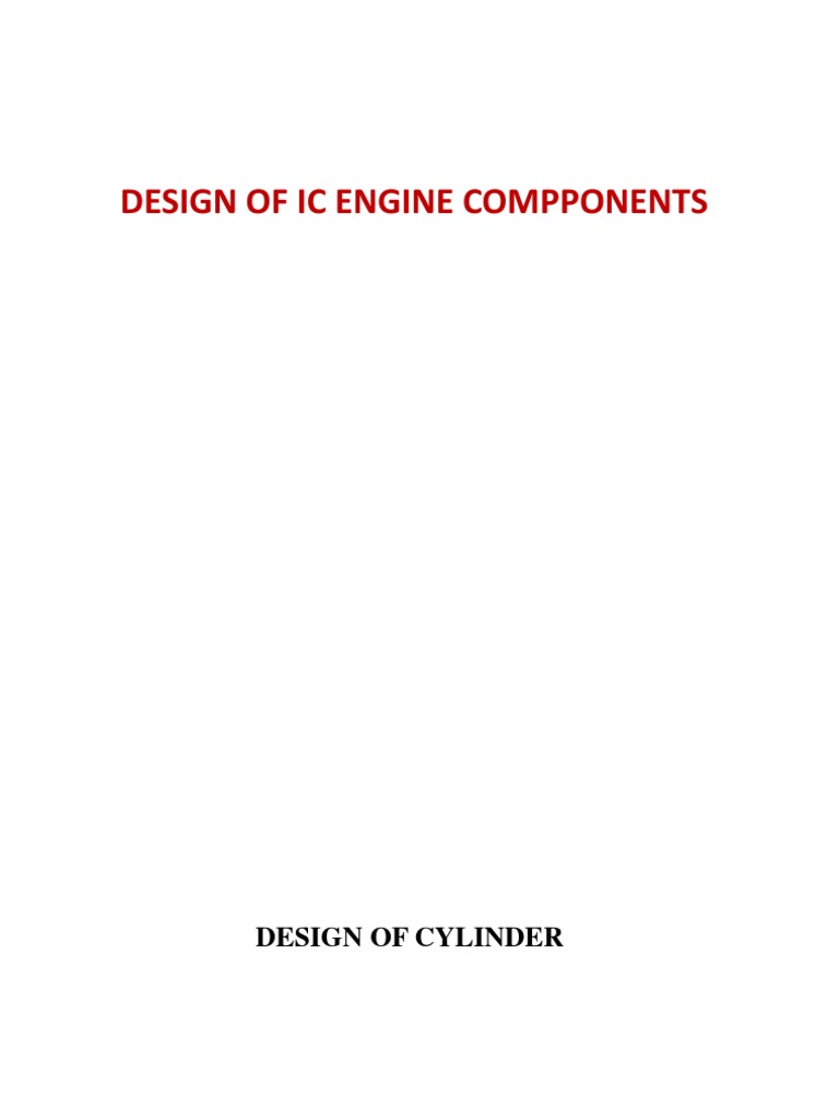 Design of Cylinder | PDF | Cylinder (Engine) | Engines