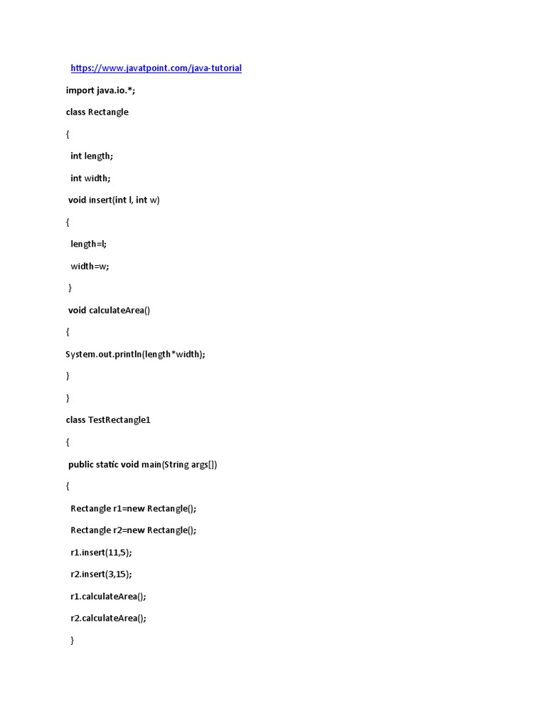 Import Java - Io. Class Rectangle | PDF | Integer (Computer Science) | Matrix (Mathematics)