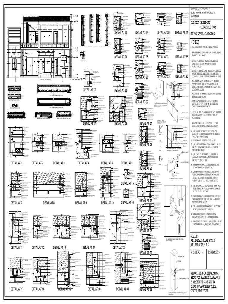 Notes: Subject-Building Construction Topic - Wall Cladding | Download ...