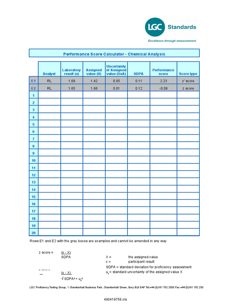 Performance Score Calculator Overview | PDF | Standard Score | Data ...