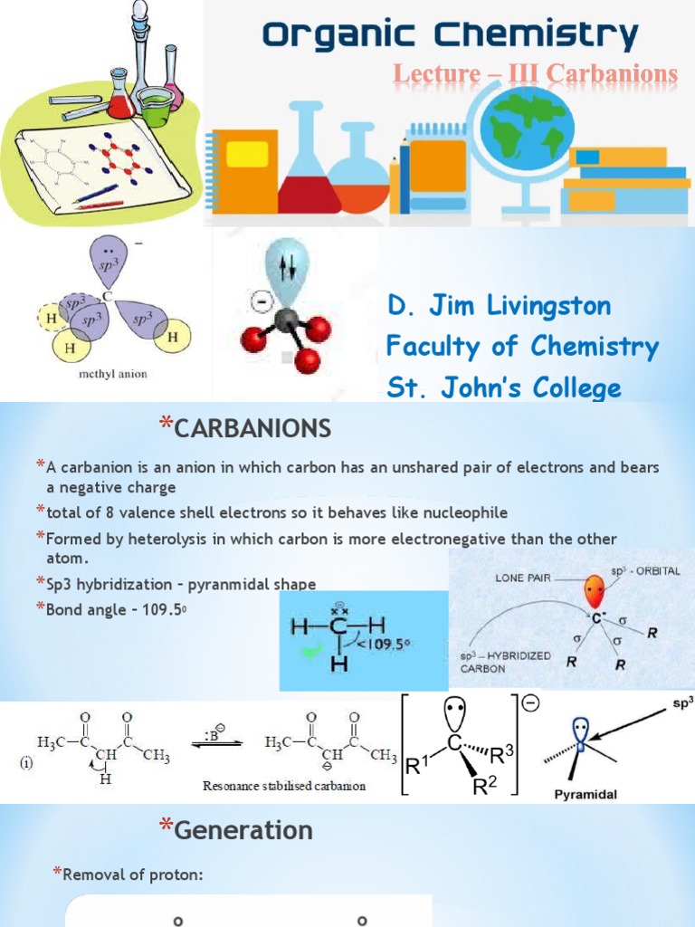 Carbanion Structure and Reactions | PDF