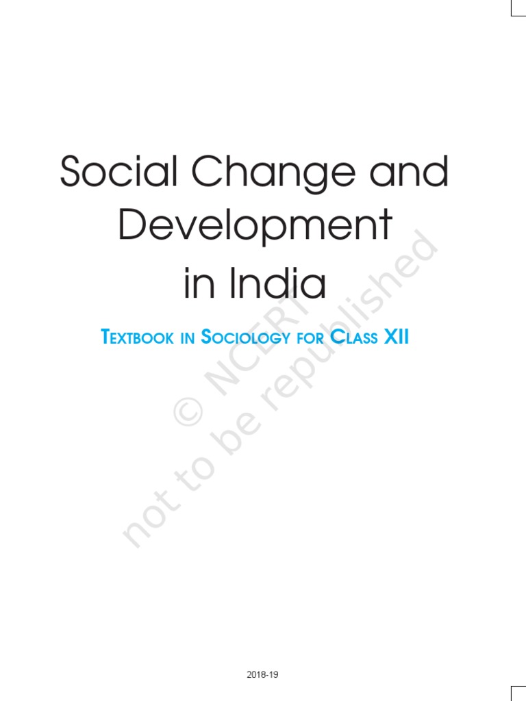 Social Change and Development in India: T S C XII | PDF | Textbook ...