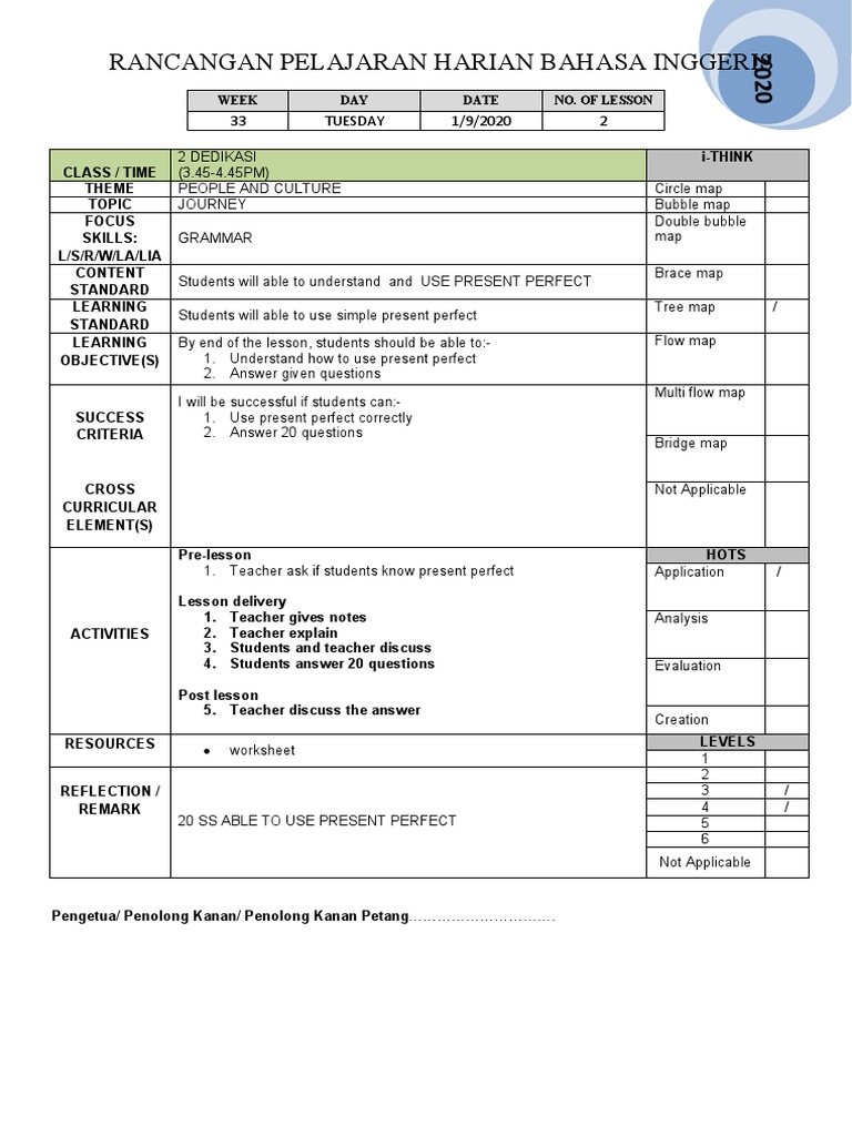 RPH 2020 | PDF | Pedagogy | Teaching
