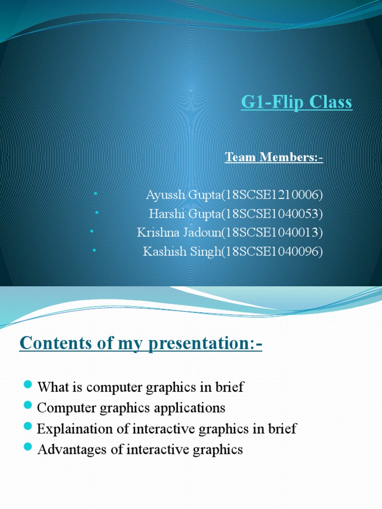 G1-Flip Class - PPT | PDF | Graphics | Computer Graphics