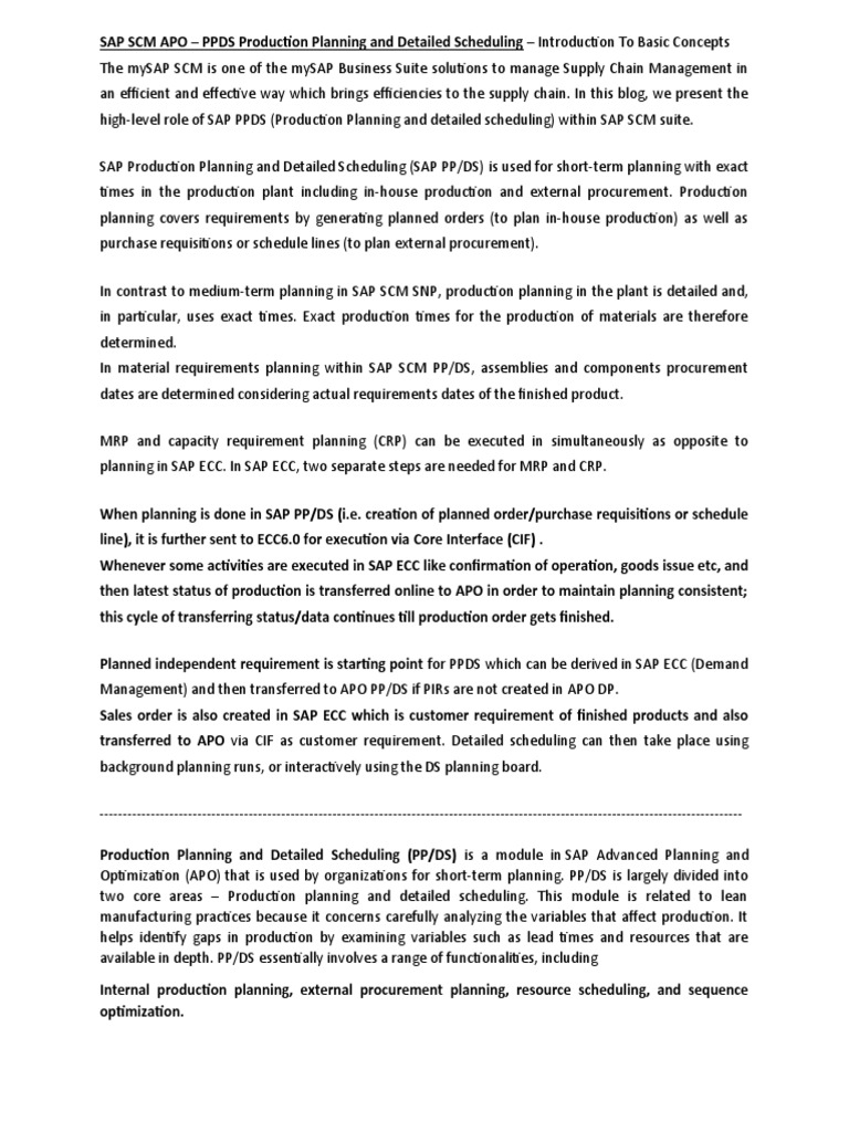 Production Planning and Detailed Scheduling | PDF | Supply Chain ...