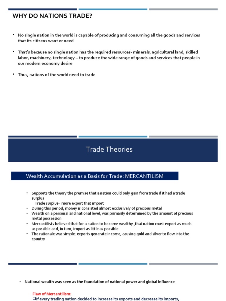 Why Do Nations Trade? | PDF | Comparative Advantage | Mercantilism