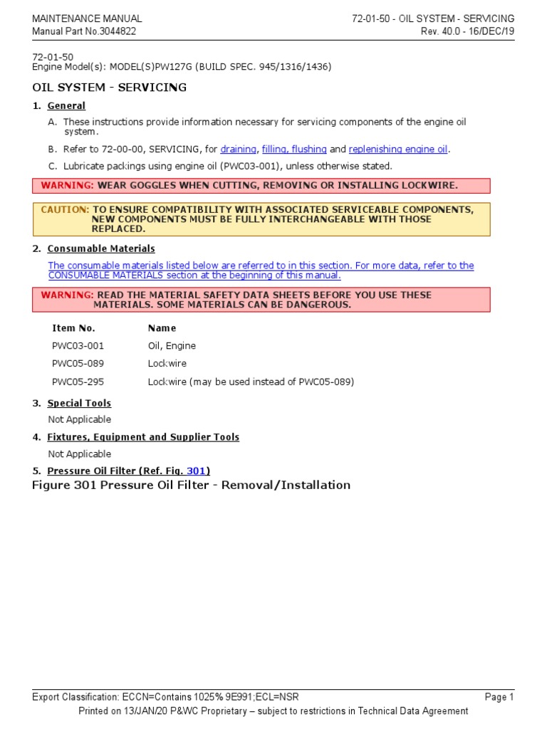 Oil System - Servicing: Draining Filling, Flushing Replenishing Engine ...