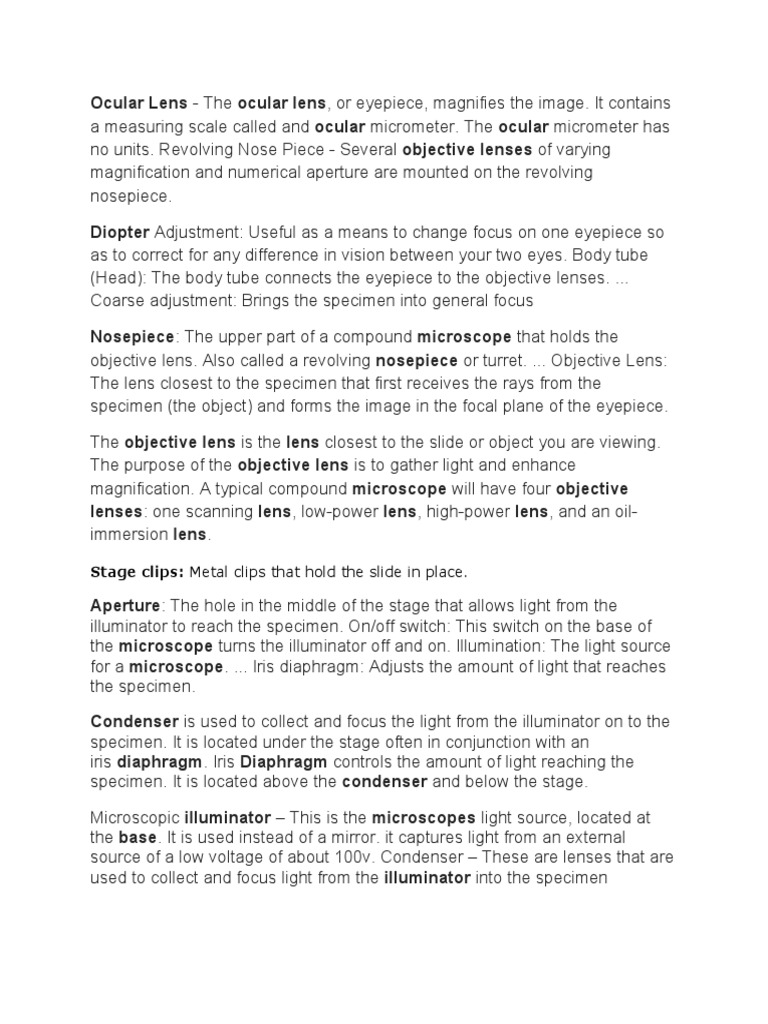 Stage Clips: Metal Clips That Hold The Slide in Place | PDF | Glass ...