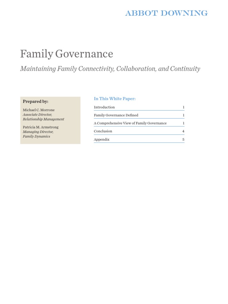 Family Governance PDF | PDF | Family | Governance