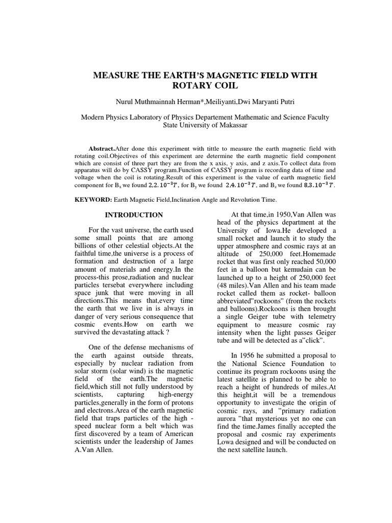 Measuring Magnetic Field | PDF | Cosmic Ray | Magnetic Field