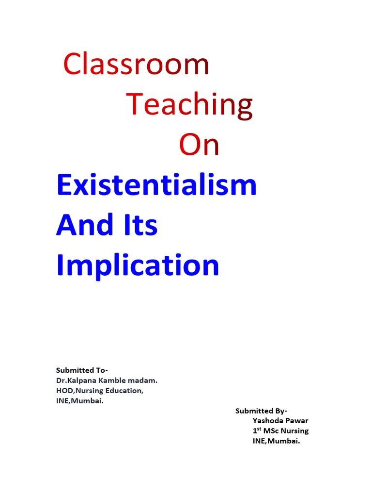3.lesson Plan Education 3 - Existentialism and Its Implication | PDF ...