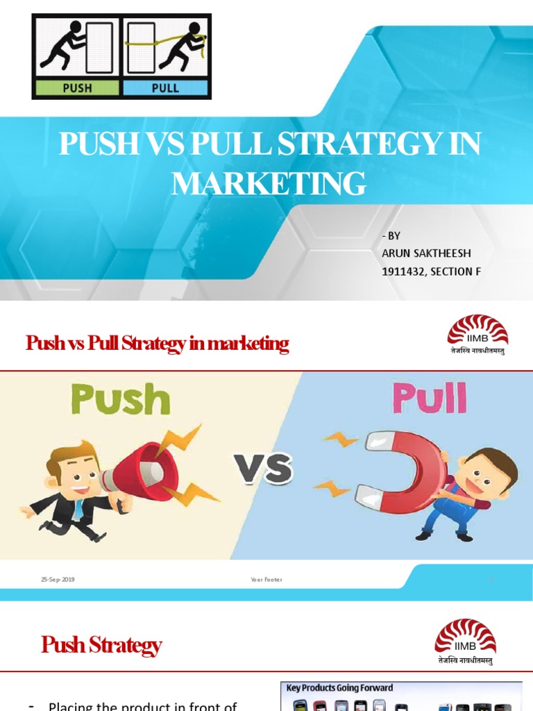 Push Vs Pull Strategy in Marketing: - by Arun Saktheesh 1911432 ...