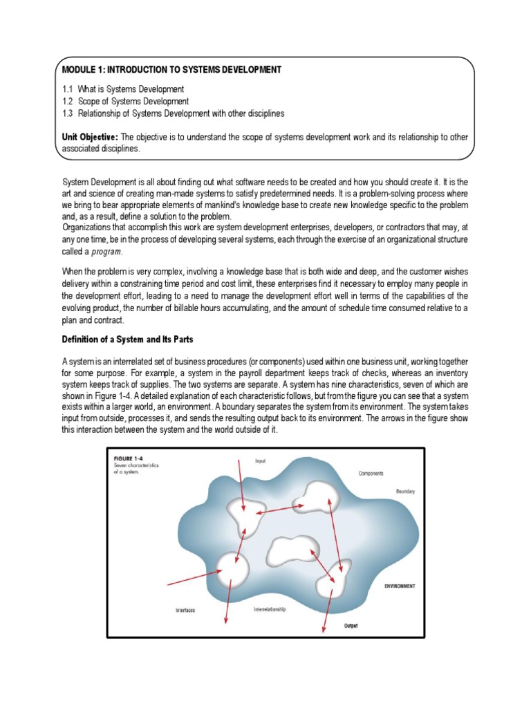 Module 1: Introduction To Systems Development | PDF | System | Modularity