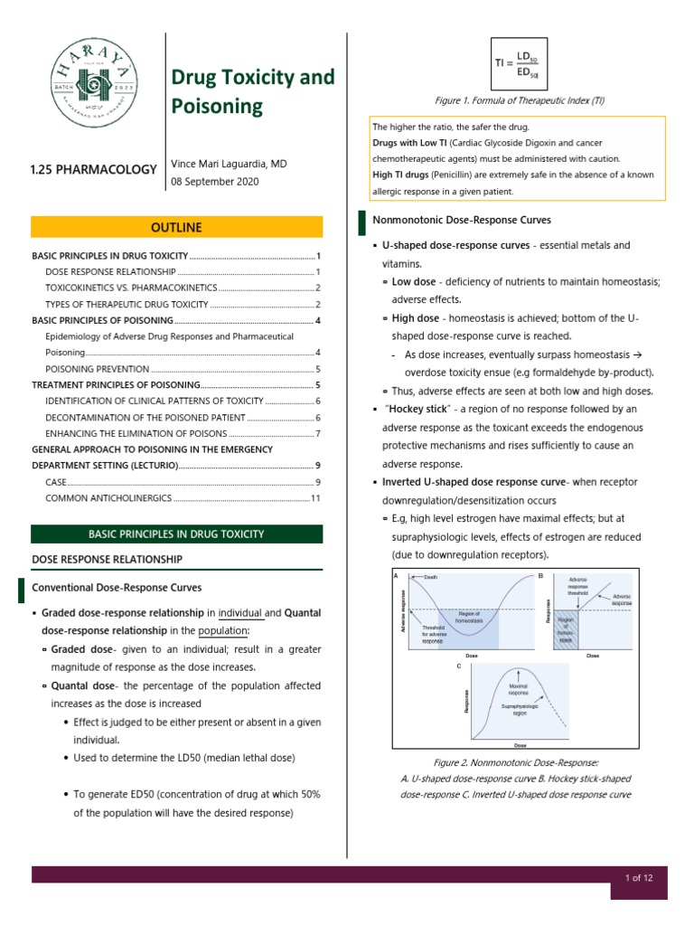 Drug Toxicity and Poisoning | PDF | Dose (Biochemistry) | Chemistry