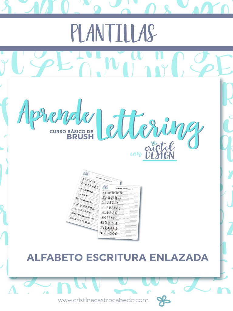Plantillas Alfabeto ENLAZADOCURSOBASICOBRUSHLETTERINGCRISTELDESIGN | PDF