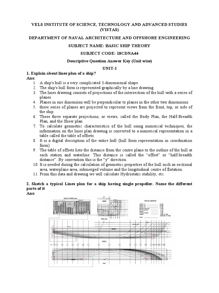 Basic Ship Theory Overview and Concepts | PDF | Ships | Watercraft