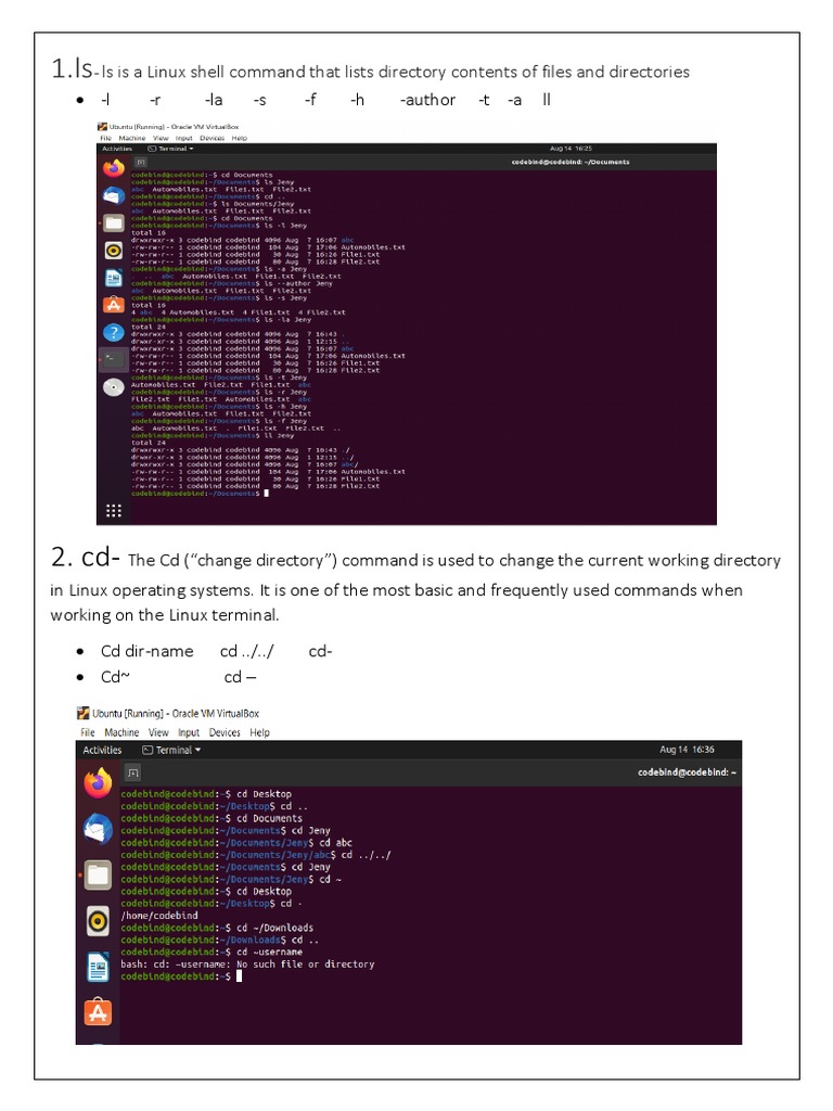 Ls Is A Linux Shell Command That Lists Directory Contents of Files and Directories | PDF ...