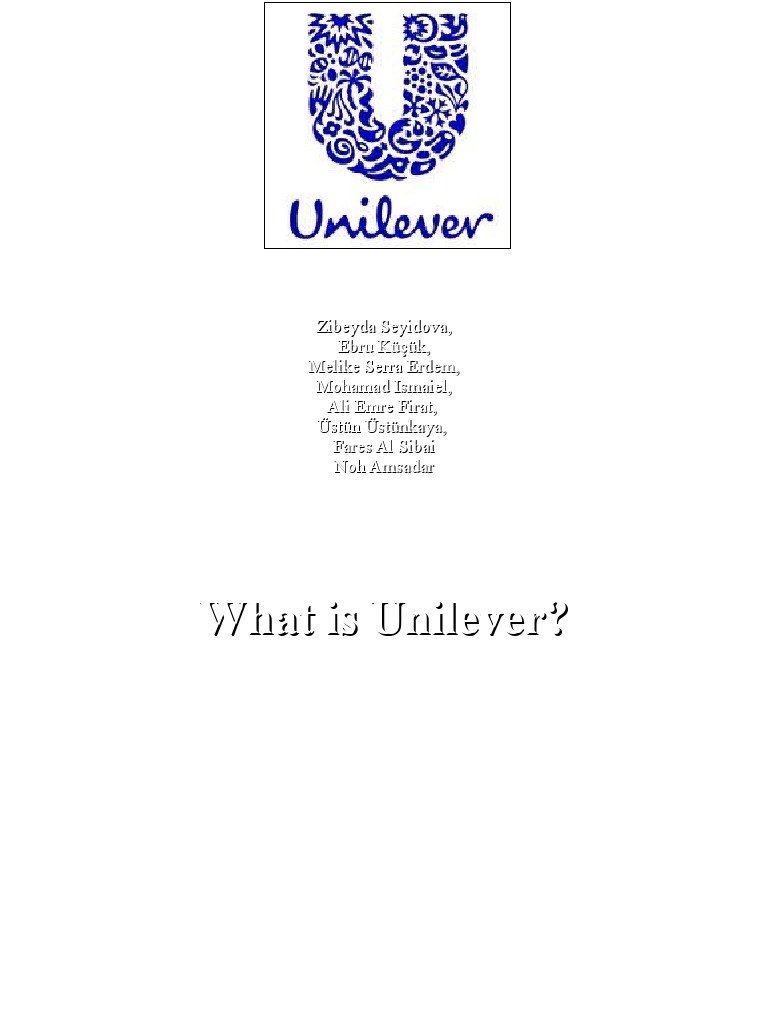 An Overview of Unilever, a Global Consumer Goods Company | PDF ...
