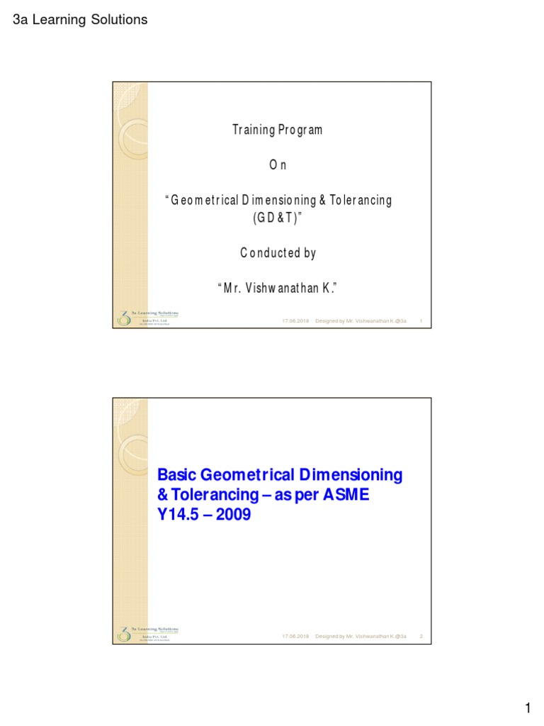 3a - GD&T Program | PDF | Geometry | Teaching Mathematics