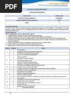 Cc102 - Syllabus - Fundamentals of Programming | PDF | Computer Programming | Computer Program