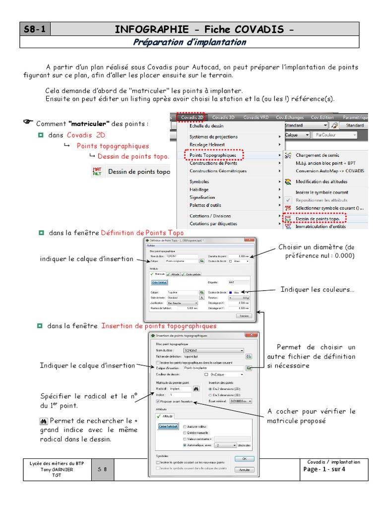 Covadis IMPLANTATION Cov PDF | PDF | Logiciel | Informatique