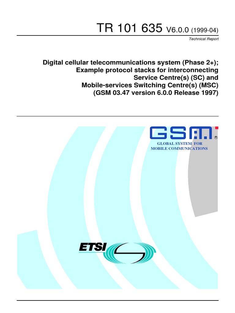 Technical Report: Global System For Mobile Communications | PDF | Osi ...
