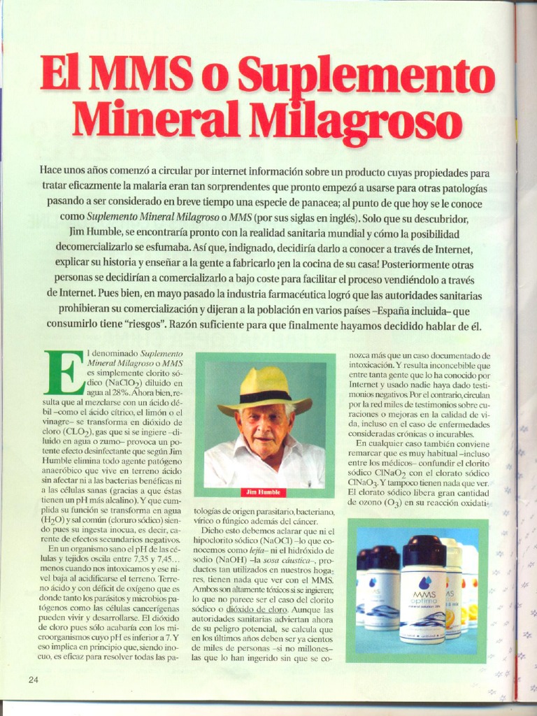 El MMS o Suplemento Mineral Milagroso PDF | PDF