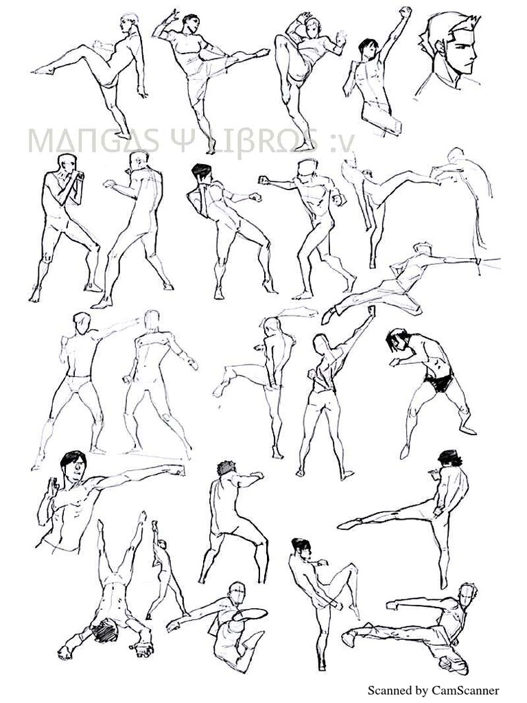 Dibujar Poses de Combate 1 PDF | PDF